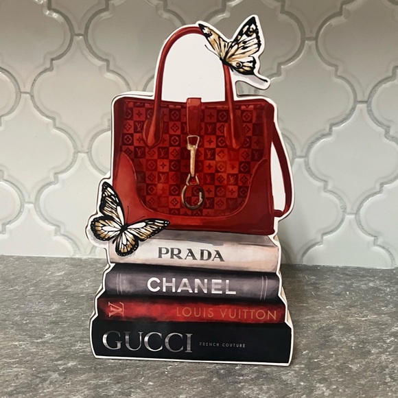 Art | Prada Chanel Louis Vuitton Gucci Book Purse Stack Tabletop ...